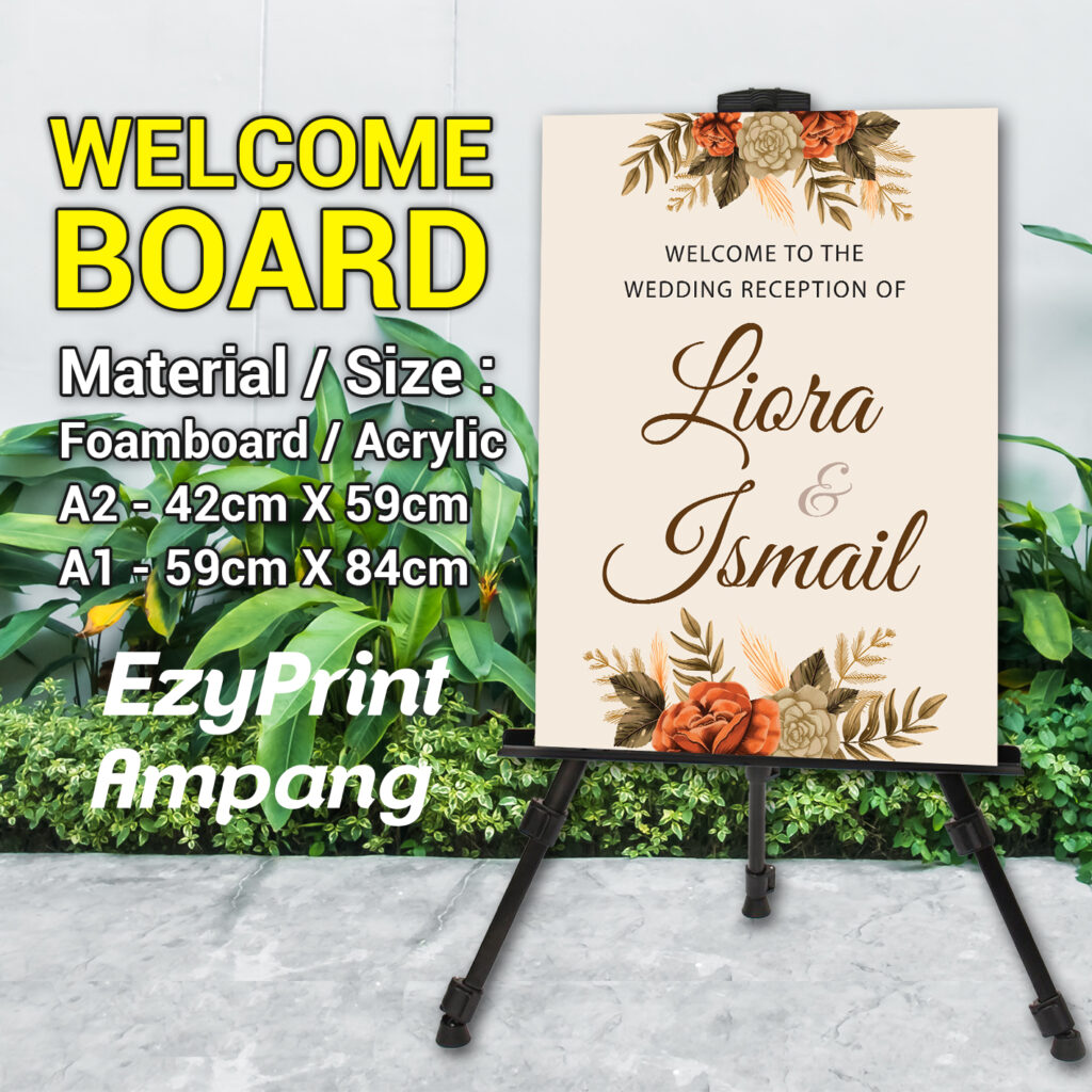 Wedding Signage / Welcome Board – EzyPrintAmpang